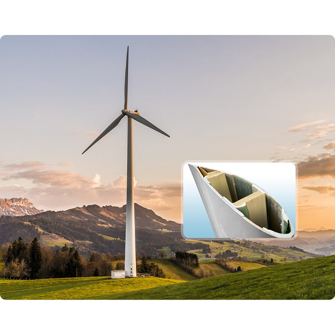 Wind Turbine PVC Foam Core Solutions | UNION Composites Manufacturer